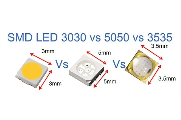 SMD LED 3030 vs 5050 vs 3535