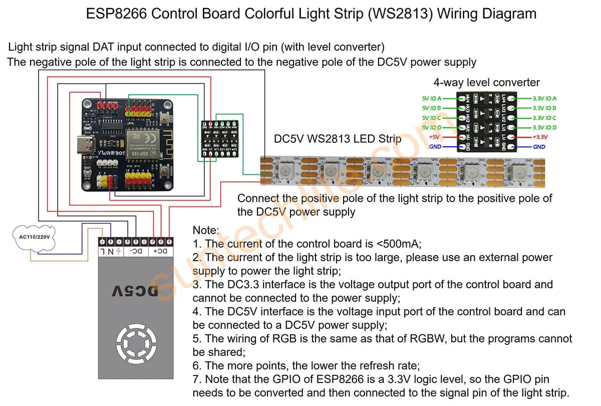 How to Control WS2813 LED Strips with ESP8266 - Leading China Pixel LED ...